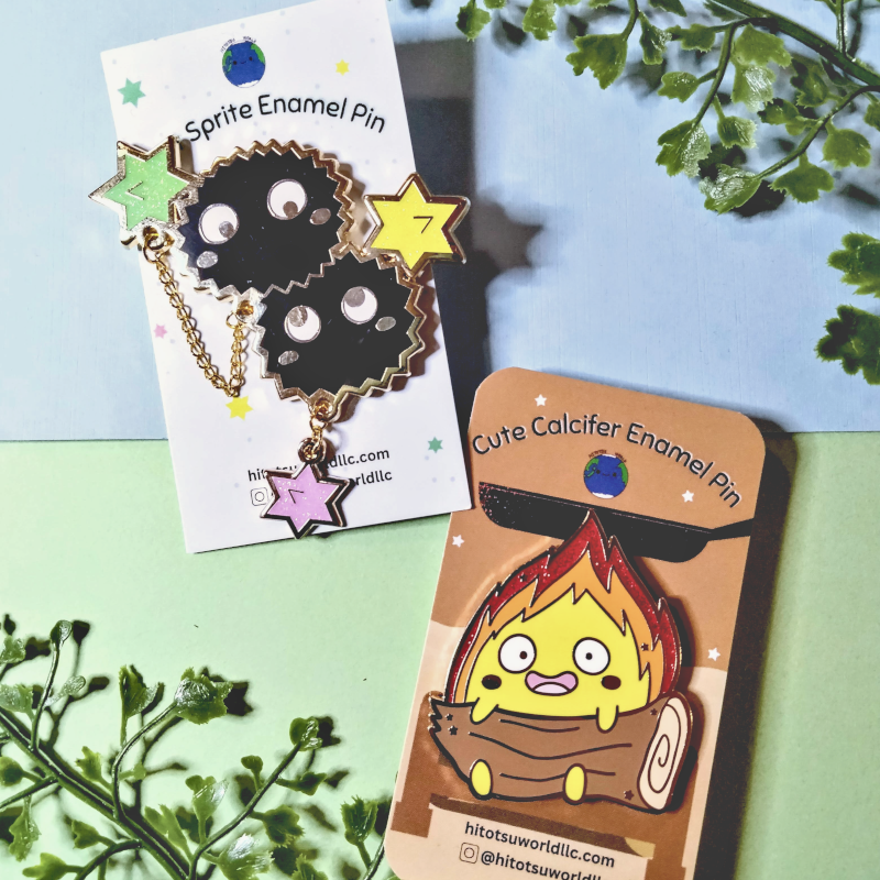 Cute Calcifer Enamel Pins – Hitotsu World LLC