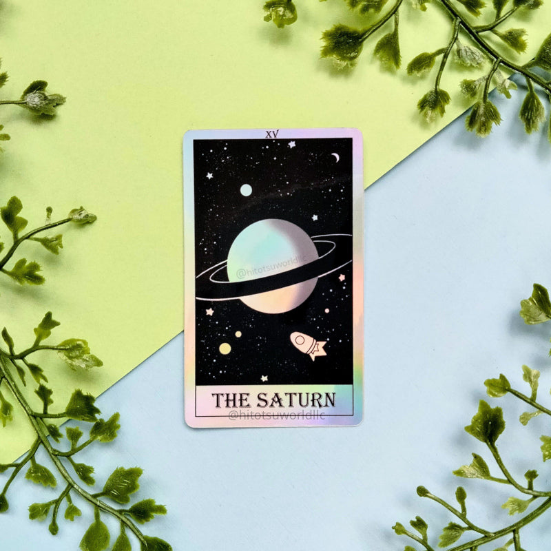 15. Holographic "The Saturn" Tarot Card Stickers – Hitotsu World LLC